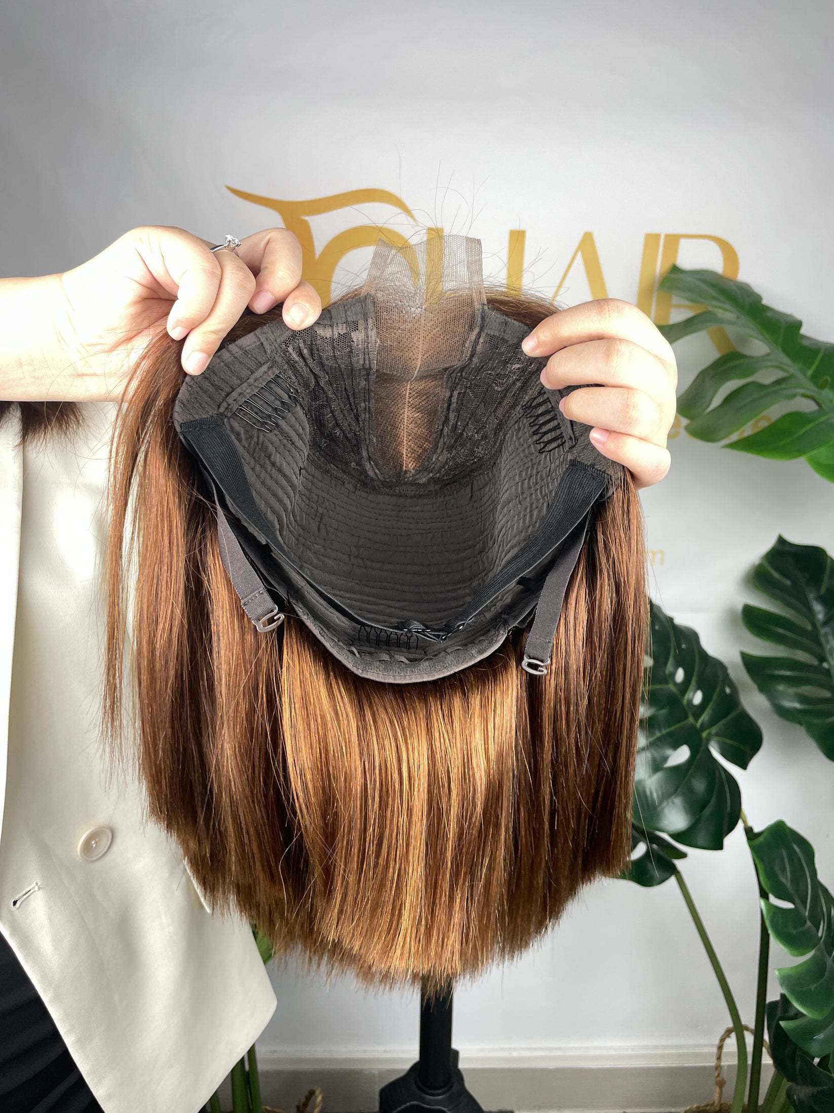 SDD Blunt Cut 2x6 Swiss Brown Lace Bob Wig #4 CHOCALATE BROWN 180% – JC ...